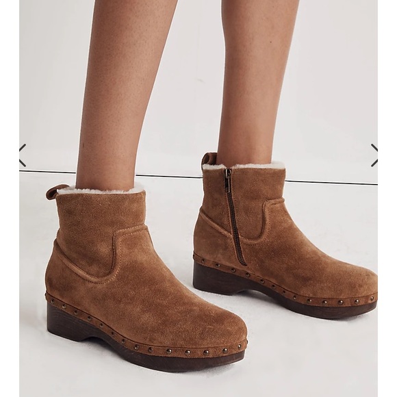 Madewell | Shoes | Madewell The Marceline Clog Boot In Shearling Size ...